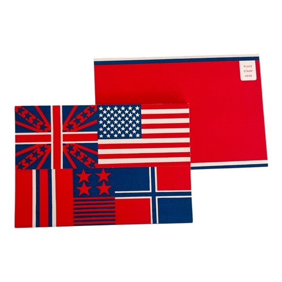 Vintage | Office | Vintage 7 Tri Fold Greeting Cards Red White Blue ...